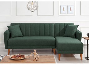 Atelier del Sofa Rohová sedací souprava Aqua Corner Right - Dark Green, Tmavá Zelená