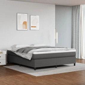 Rám postele s boxspringem šedá 160 x 200 cm umělá kůže 3121057