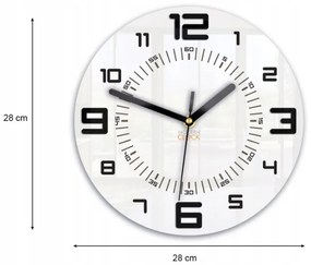 M.Clock Nástěnné akrylové 3D hodiny 28x28cm bílé