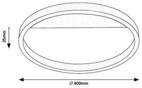 Rabalux 71309 - LED Stropní svítidlo THRIC LED/20W/230V zlatá