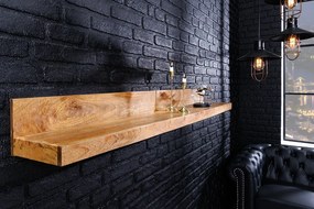 Designová nástěnná police Elegant 110 cm mango