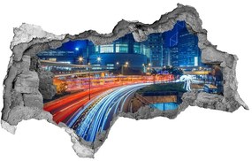 Wallmuralia Fototapeta díra na zeď 3D Hongkong noc 95x73 cm