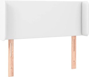 Čelo postele typu ušák bílá 93x16x78/88 cm umělá kůže 3118567