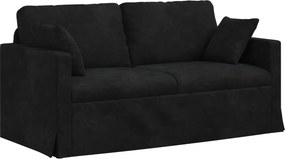 Set pohovek 2 ks Černá samet 3407557