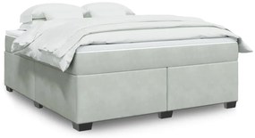 Box spring postel s matrací světle šedá 180x200 cm samet 3285299