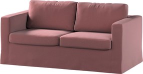 Potah na pohovku IKEA Karlstad 2-místná , nerozkládací, dlouhý barva fialová látka sametová