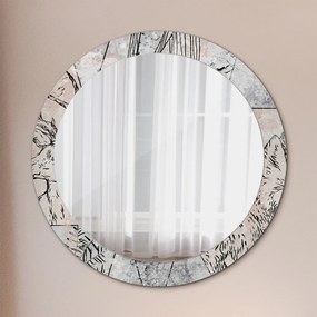 Kulaté dekorativní zrcadlo na zeď Abstry zvířata fi 80 cm