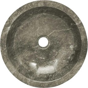 Umyvadlo šedé Ø 40 x12 cm mramor 149157