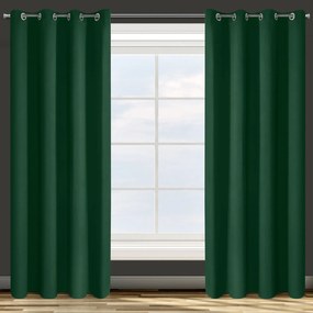 ZATEMŇOVACÍ ZÁVĚS NA KROUŽCÍCH PARISA 135X250 CM TMAVĚZELENÁ