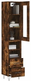 Skříň highboard kouřový dub 34,5 x 34 x 180 cm kompozitní dřevo