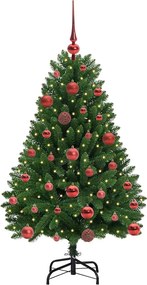 Umělý vánoční stromeček 120 cm 150 LED Teplá bílá PVC a ocel 3395667