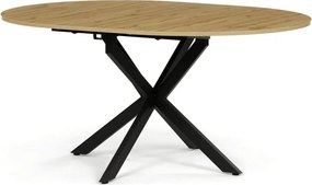 Jídelní stůl rozkládací 120-160x120 cm DT-I1120 OAK, melamin, dub – Barva (vyberte): hnědá béžová