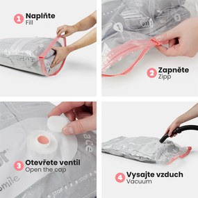 Vakuový úložný pytel Compactor Bag Aspispace L 120 litrů, 80 x 100 cm
