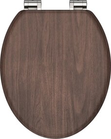 SCHÜTTE WC sedátko s mechanismem soft-close DARK WOOD MDF [435087]