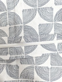Sinsay - Bavlněné povlečení s geometrickým vzorem - krémová