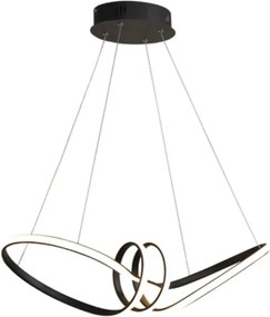 Toolight - LED závěsná lampa APP823-CP + dálkové ovládání, černá, OSW-06661