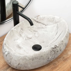 Rea Linda Stone umyvadlo, 49 x 34 cm, imitace kamene, REA-U1020