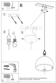 Závěsné svítidlo Pablito, 1x betonové stínítko