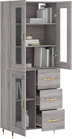 Skříň highboard šedá sonoma 69,5 x 34 x 180 cm kompozitní dřevo 3198583