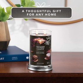 Yankee Candle vonná svíčka Signature Tumbler ve skle velká Black Coconut 567g