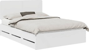 Rám postele se zásuvkou Bílá 160 x 200 cm Inženýrské dřevo 3412574