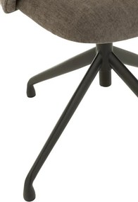 Šedá sametová jídelní točící židle Chair Turn Grey - 56*48*77cm