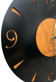 Fire4u Deep nástěnné kovové hodiny, pr.30cm