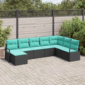 Set pohovek 8 ks Černá polyratan 3346506