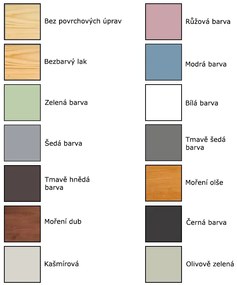 Odnímatelná zábrana z masivu - typ A - 110 cm