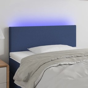 Čelo postele s LED modré 90x5x78/88 cm textil 3121320
