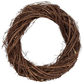 Hnědý proutěný věnec Alex – 35 cm