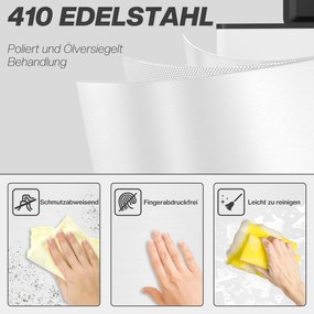 Odpadkový koš 20 l, měkce uzavíratelné víko, přihrádka na deodorant, odolný proti otiskům prstů, nerezová ocel, bílý