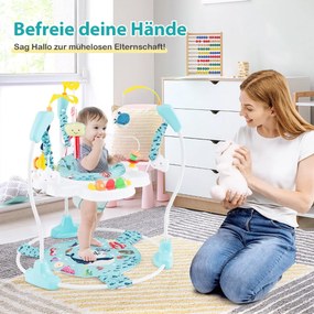 Costway Baby Sky Jumperoo s nastavitelnou výškou, hračkami a hudebním boxem