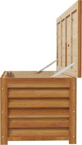 Outsunny Zahradní Úložný Box 176L z Dřeva s Úchyty, rozměry 130L x 50W x 45H cm