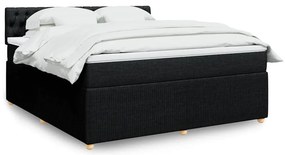 Box spring postel s matrací černá 180x200 cm textil 3287544