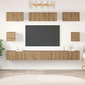 Sestava TV skříněk 8 ks Artisanový dub Kompozitní dřevo 3393296