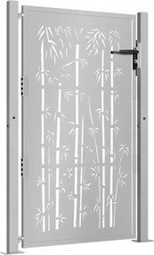 Zahradní branka 100 x 125 cm corten ocel bambusový design 153186