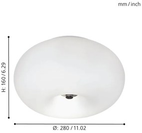 EGLO 86811 - Stropní svítidlo OPTICA 2xE27/60W