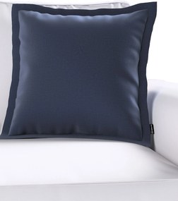 Mona - potah na polštář hladký lem po obvodu barva tmavě modrá látka sametová