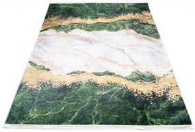 Kusový koberec pratelný TOSCANA 21151 Abstraktní Mramor pogumovaný zelený krémový Rozměr: 160x230 cm