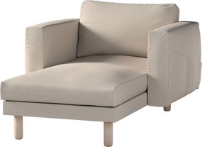 Potah na IKEA Norsborg šezlong s loketními opěrkami barva šedá látka pletený vzor