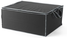 Textilní úložný box na 2 peřiny Compactor 55 x 45 x 25 cm – černý