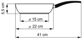 KOLIMAX - české nerezové nádobí KOLIMAX Pánev FLONAX COMFORT, průměr 22 cm
