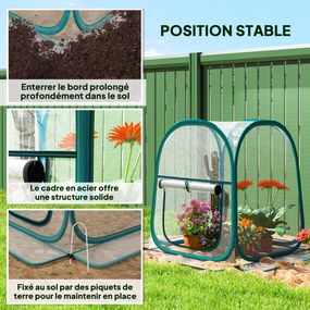 Outsunny Mini Zahradní Skleník, Mini Transparentní PVC Pop-Up Skleník, Zimní Stan pro Vnitřní nebo Venkovní Použití, pro Zeleninu, Rostliny, Květiny,…