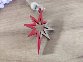 Vánoční dekorace hvězda Darja Červená Růžová tmavá