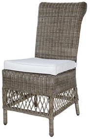 Přírodní ratanová židle s výpletem Old French chair - 50*50*100 cm