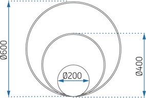 Toolight - LED stropní svítidlo + dálkové ovládání APP803-C, zlatá, OSW-09752