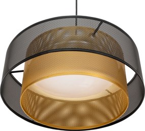 Toolight, LED závěsné stropní svítidlo 40cm APP1000-CP, černá-zlatá, OSW-07551