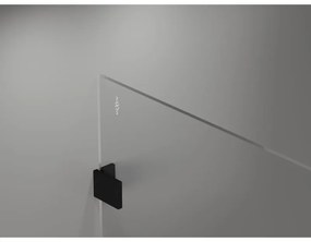 Mexen Lunar sprchová stěna levá 160 x 200 cm, 8mm čiré sklo, černá matná, 830-160-000-70-00-L