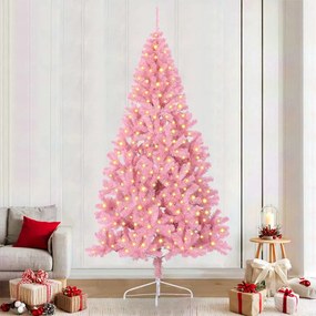Umělý osvětlený vánoční stromeček Růžová 240 cm PVC 3397098